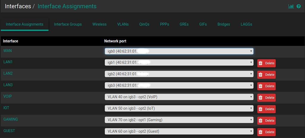 pfSense and UniFi: Moving from One NIC for VLANs to Multiple NICs for ...