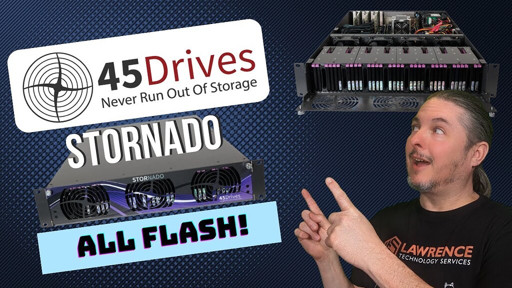 Quick Look at The 45Drives Stornado 32 Bay SSD NAS! [YouTube Release ...